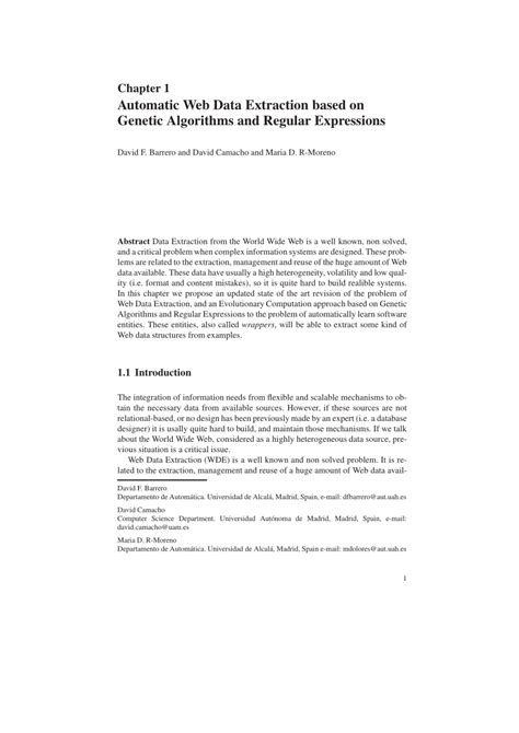 Pdf Automatic Web Data Extraction Based On Genetic Algorithms And Regular Expressions