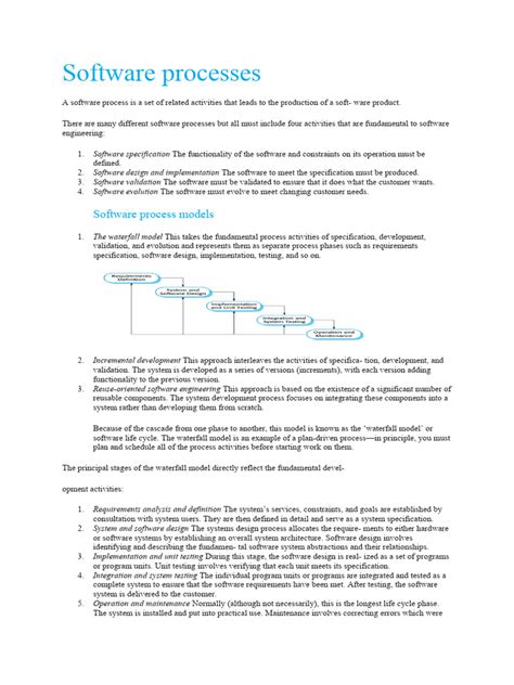 Software Processes Se Pdf Software Development Process System