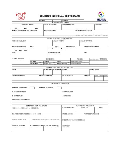 Solicitud Individual Actualizada Pdf