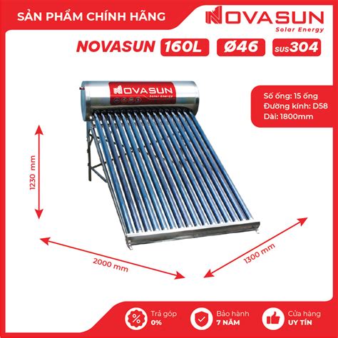 Máy Nước Nóng Năng Lượng Mặt Trời 160l Nova Sun Ns 160l