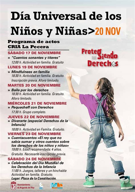 Arganda celebrará el Día de los Derechos del Niño y de la Niña el 20 de