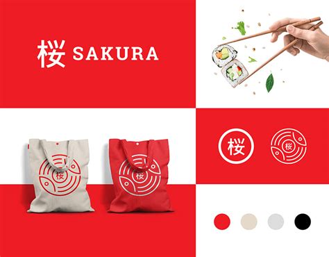 Sakura Logo And Brand Identity Design 4 Images Behance