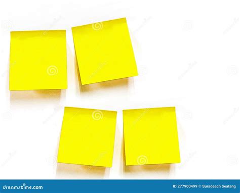 Yellow Sheets For Notes On A White Stock Image Image Of Label Design