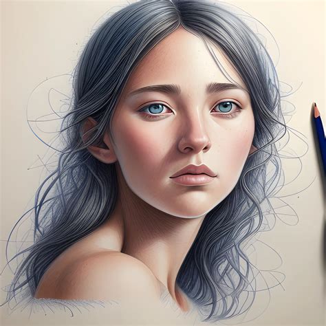 Colored Pencil Art On Paper Highly Detailed Artstation Portrait