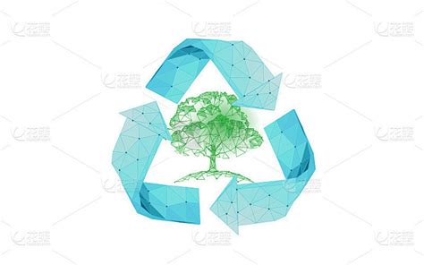 3d回收塑料符号。环境安全城市回收产业。有机垃圾生态管理。三角形箭头现代生物矢量插图