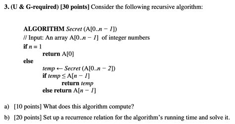 Solved U G Required Points Consider The Chegg