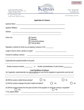 Fillable Online Variance Application Doc Fax Email Print PdfFiller