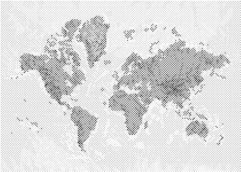 Halftone World Map Stock Vector Illustration Of White 117572248