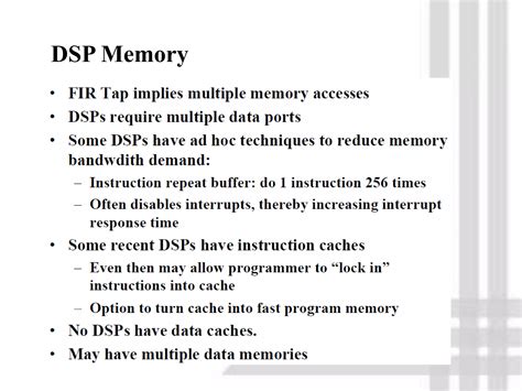 Dsp Memory Architecture Pptx Computing Technology And Computing
