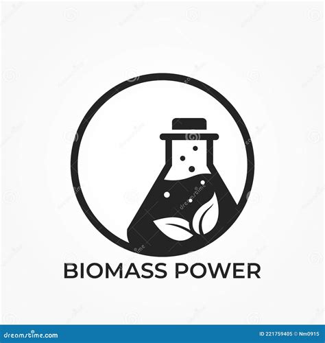 Biomass Power Round Logo Eco Friendly And Alternative Energy Symbol