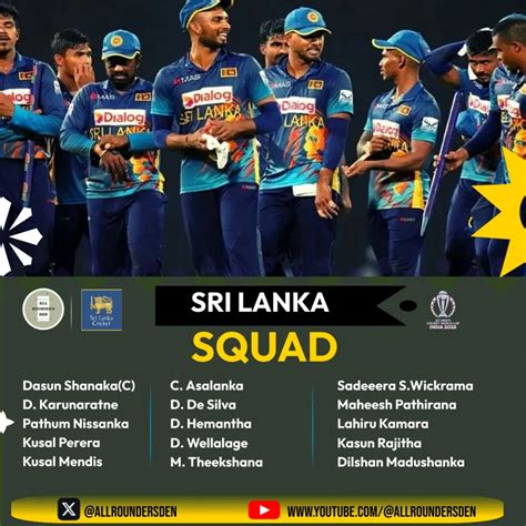 Sri Lanka Squad For World Cup 2023 Cricket Worlds