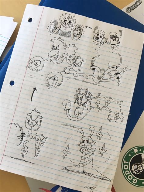 Doodles From A Crowded Bus I Had Cuphead On My Mind R Cuphead