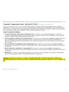 Counselor Competencies Scale—Revised (CCS-R) / counselor-competencies ...