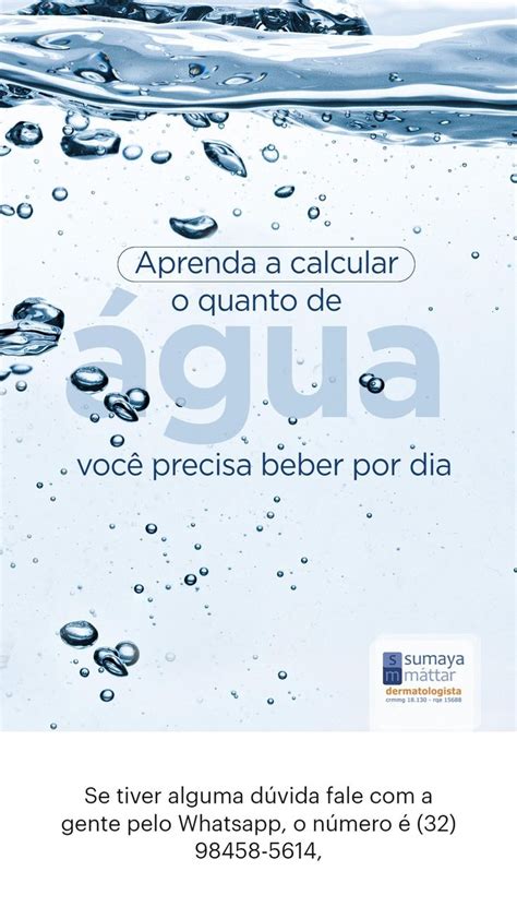 Aprenda a calcular o quanto de água você precisa beber no dia Numero