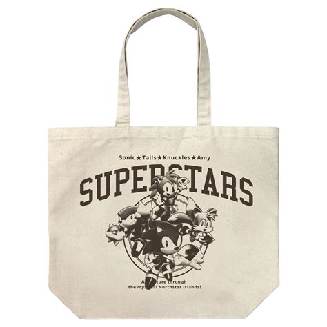 Sonic The Hedgehog Sonic Superstars Large Tote Bag Natural