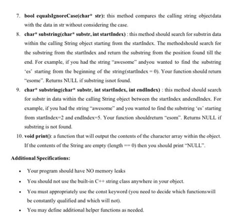 solved implement your own string class using only primitive