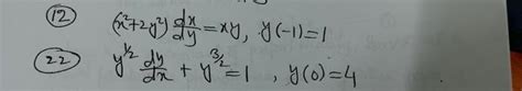 Solved Solve These Two Diffrential Equation First Order