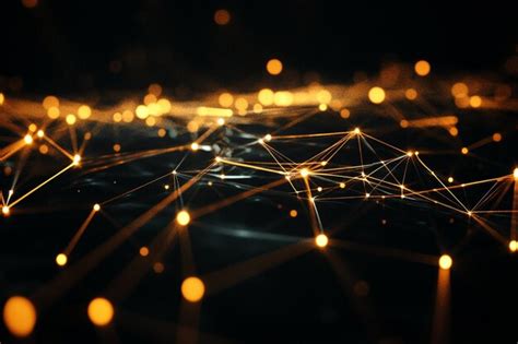 Digital Network Of Floating Geometric Patterns And Radiant Grids