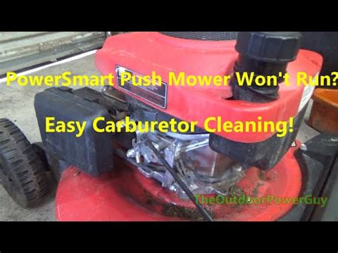 PowerSmart Push Mower Wont Run EASIEST Carburetor Cleaning YouTube