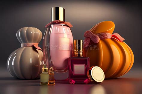 Cosmetic And Bath Set Bottle Beauty Care Illustration Generative Ai