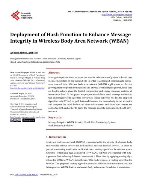 pdf deployment of hash function to enhance message integrity file