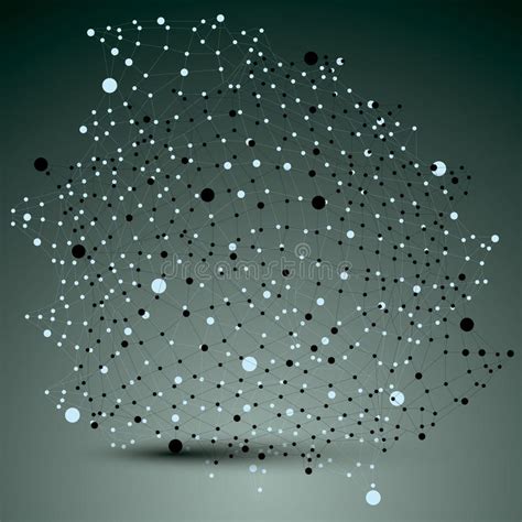 Abstract Asymmetric Vector Monochrome Structure With Black And W Stock Vector Illustration Of