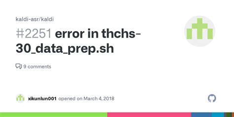 error in thchs 30 data prep sh · issue 2251 · kaldi asr kaldi · github