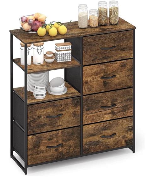 Kommode Metall Mit 6 Faltbaren Stoff Schubladen Highboard Kaufen Auf