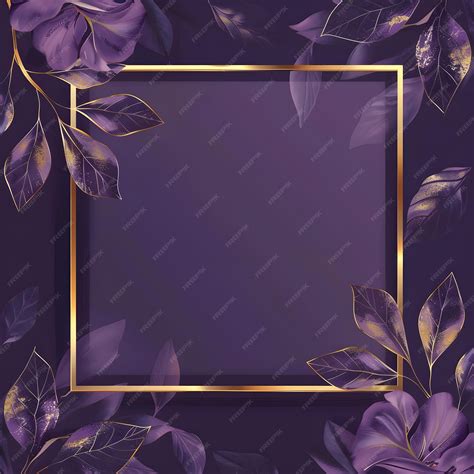 Premium Photo A Purple Frame With Purple Flowers And Purple Leaves