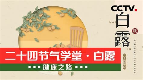 二十四节气学堂白露白露过后秋意浓养生记住这几条20220906 健康之路CCTV科教 YouTube