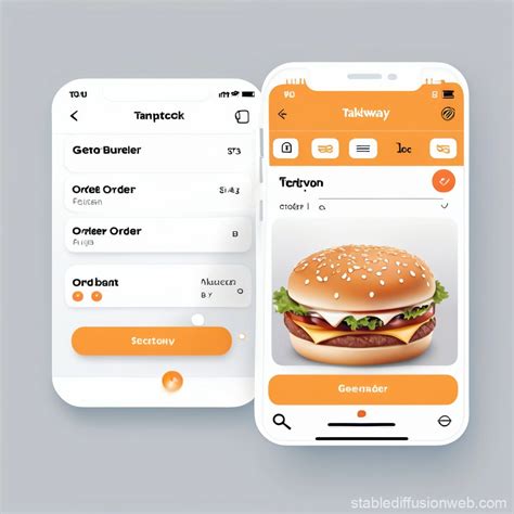 Generate A Vector Image That Represents The Takeaway Order Button That
