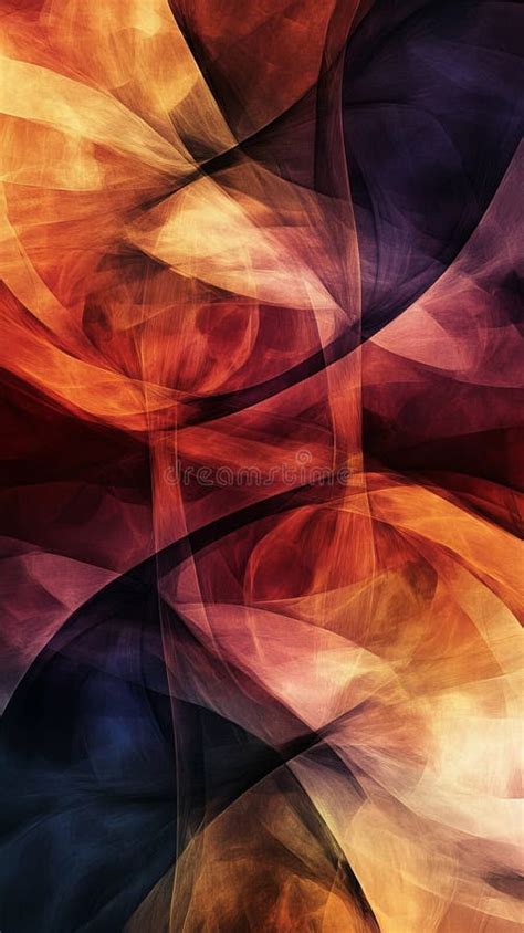 Colorful Abstract Waves Creating Dynamic Flowing Visual Patterns Stock Illustration