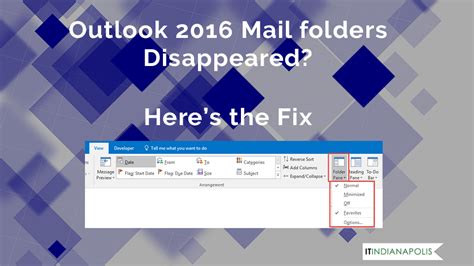 Outlook 2016 Mail Folders Disappeared Heres The Fix Core Managed IT