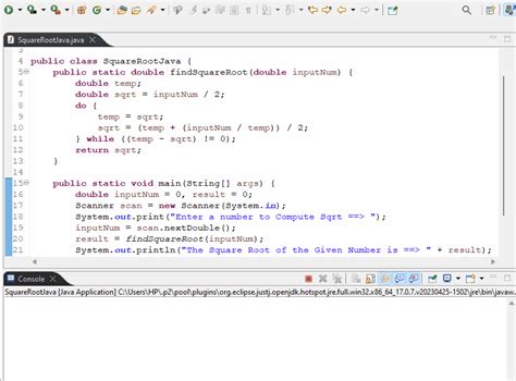 How To Find The Square Root Of A Number In Java