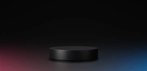블랙 포디움 배경 스탠드 또는 빈 무대 플랫폼 또는 최소한의 파스텔 모던 쇼케이스 받침대 는 스튜디오 템플릿 장면과 프리젠 테이션 제품 전시 디스플레이 화장품 배경에 받침대