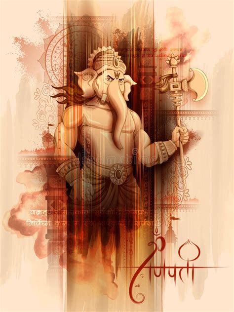 Fondo De Lord Ganpati Para Ganesh Chaturthi Con El Mensaje En Hindi