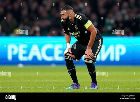 Karim Benzema du Real Madrid réagit lors du match F de lUEFA