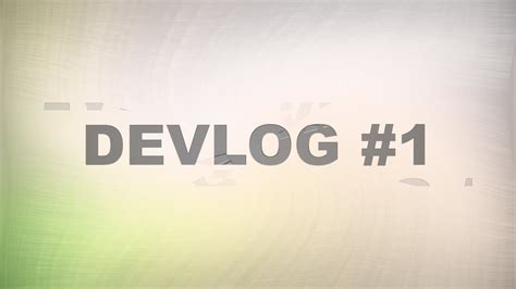 First Devlog Youtube