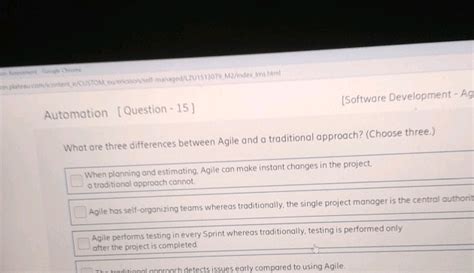 Automation Question 15 Software Development StudyX
