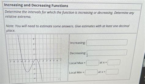 Solved Increasing And Decreasing Functions Determine The Chegg