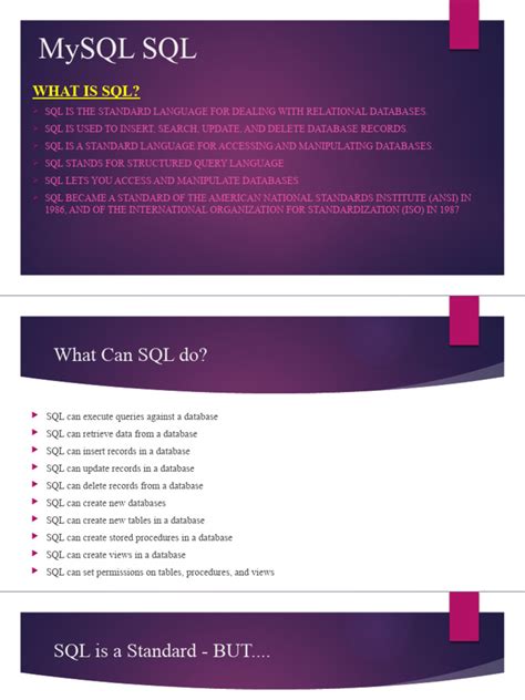 My Sql Pdf Sql Relational Database