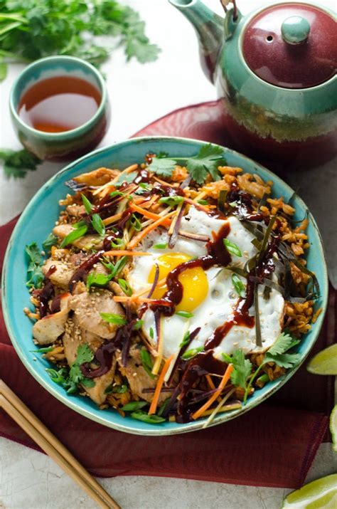 Korean Chicken And Kimchi Fried Rice Bowls Host The Toast