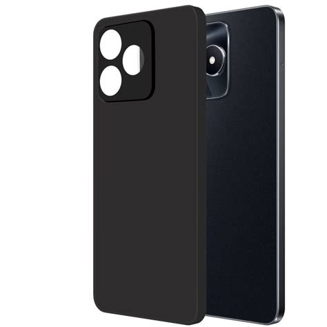 Etui Do Xiaomi Redmi Note 12s Gumowe Obudowa Czarne Matowe Silikon Slim