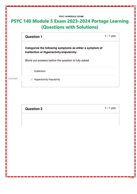 Psyc 140 Module 5 Exam Portage Learning Questions With Solutions Psyc 140 Module 5 Stuvia Us