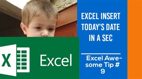 excel awesome tip 9 insert today s date in excel youtube