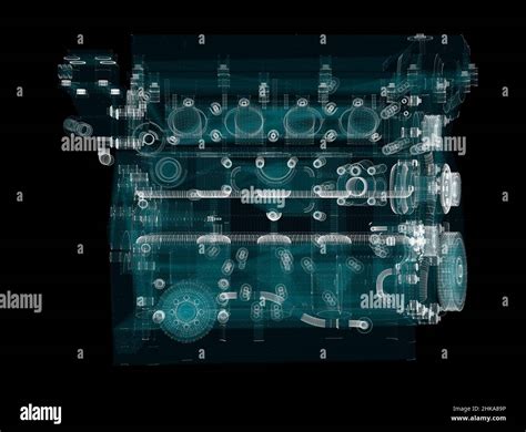 D Rendering Holographic Particle Engine Stock Photo Alamy