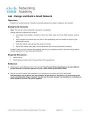 Lab Design And Build A Small Network Docx Lab Design And Build A Small Network