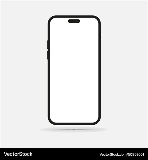 iphone 15 mockup with blank white screen in realis