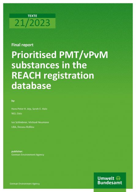 Prioritised Pmt Vpvm Substances In The Reach Registration Database Umweltbundesamt
