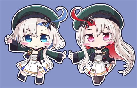 二人ならべただけ アズレン アズールレーン リベッチオ マエストラーレ GeoFANBOXはじめましたのイラスト